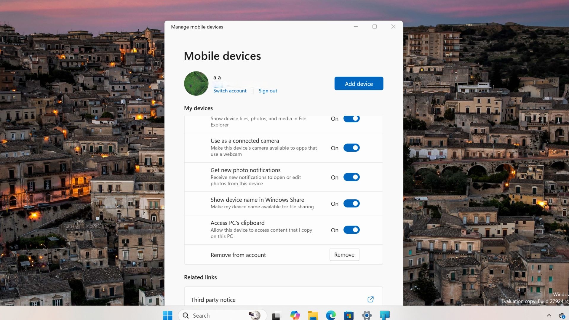 Windows 11 Testing Clipboard Sync with Android via Phone Link | All ...